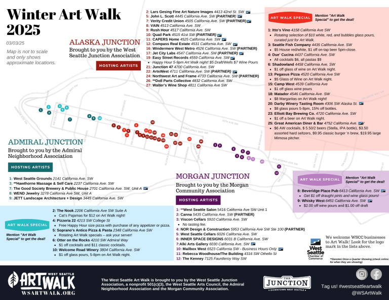March 2025 Art Walk – West Seattle Art Walk