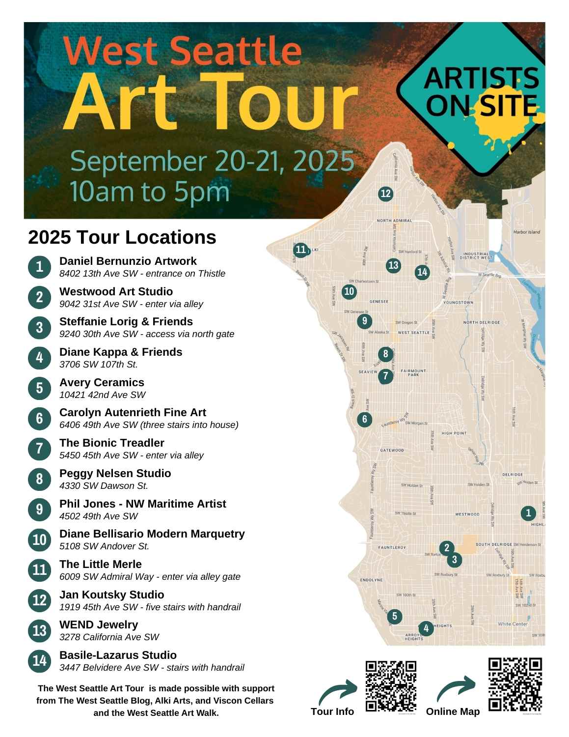 Print Map image for Thumbnail – West Seattle Art Walk